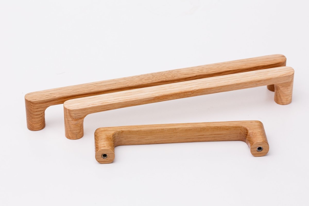 Timber Cabinet Handles – Natural Oak D Handle by Ookami Studio